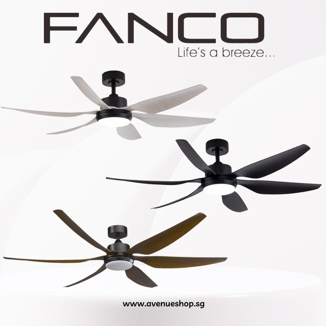 Fanco Heli 6-Blades 56 / 66 Inch DC Ceiling Fan with Remote Control an ...